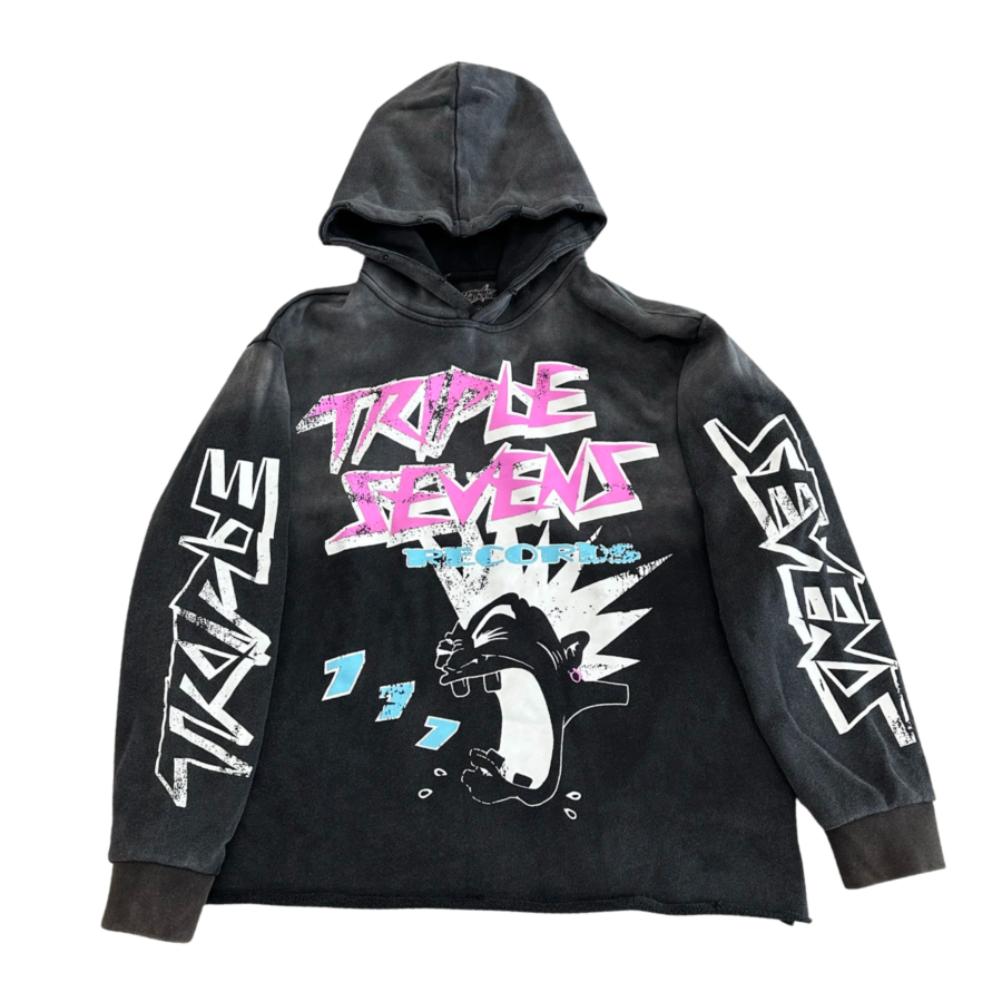 Triple Sevens Black Hoodie – Luxemia
