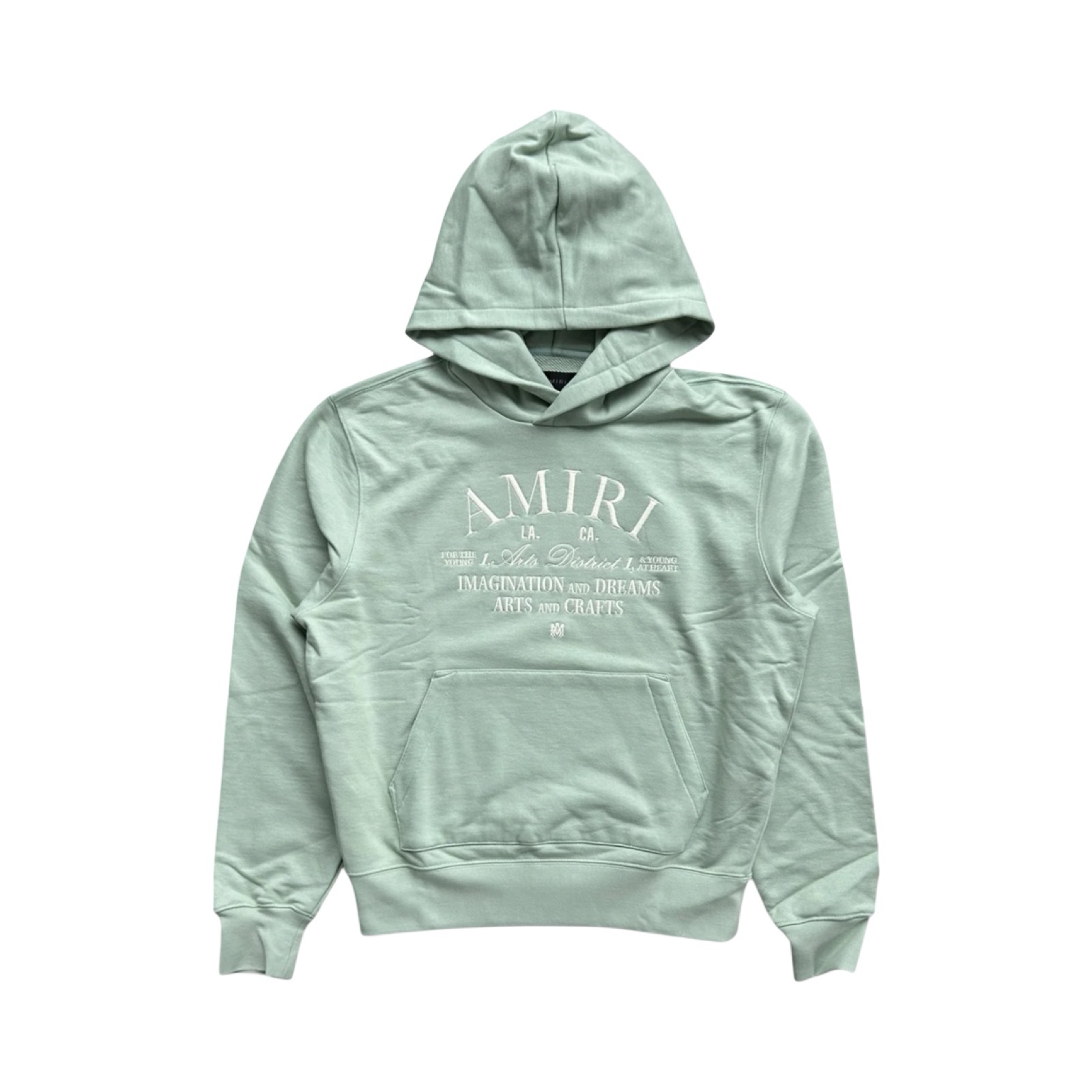 Amiri Green & White District Logo Hoodie – Luxemia
