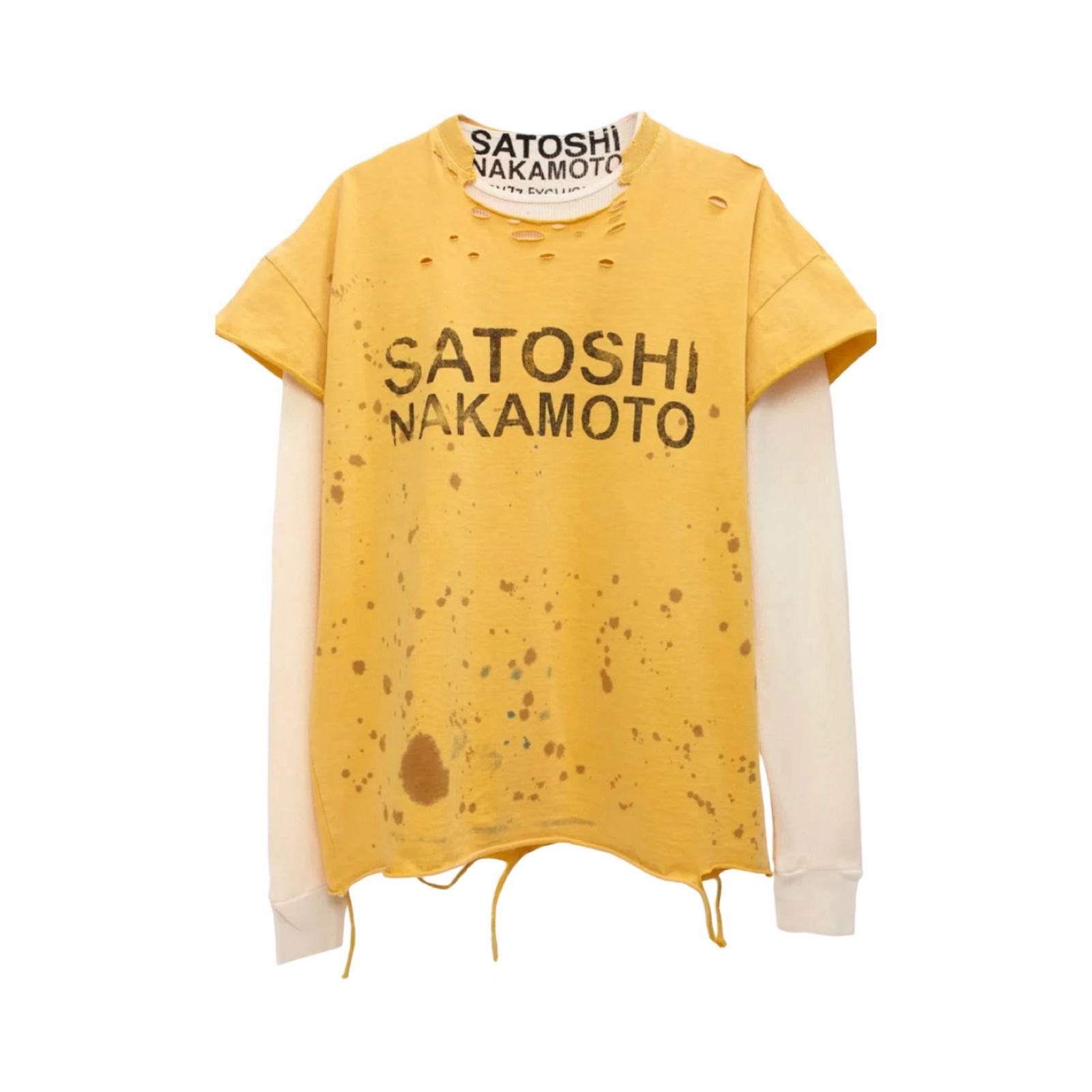 Satoshi Nakamoto Destroyed Luke Yellow Longsleeve – Luxemia