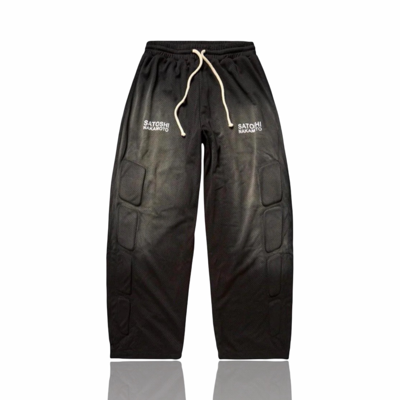 Satoshi Nakamoto Black Mesh Padded pants – Luxemia